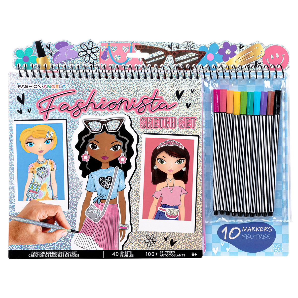 Fashionista Sketch Set With Markers – Fashion Angels